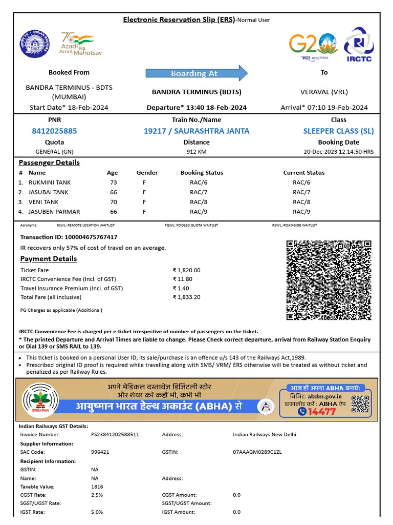 Train Tick BDTS To VRL | PDF | Identity Document
