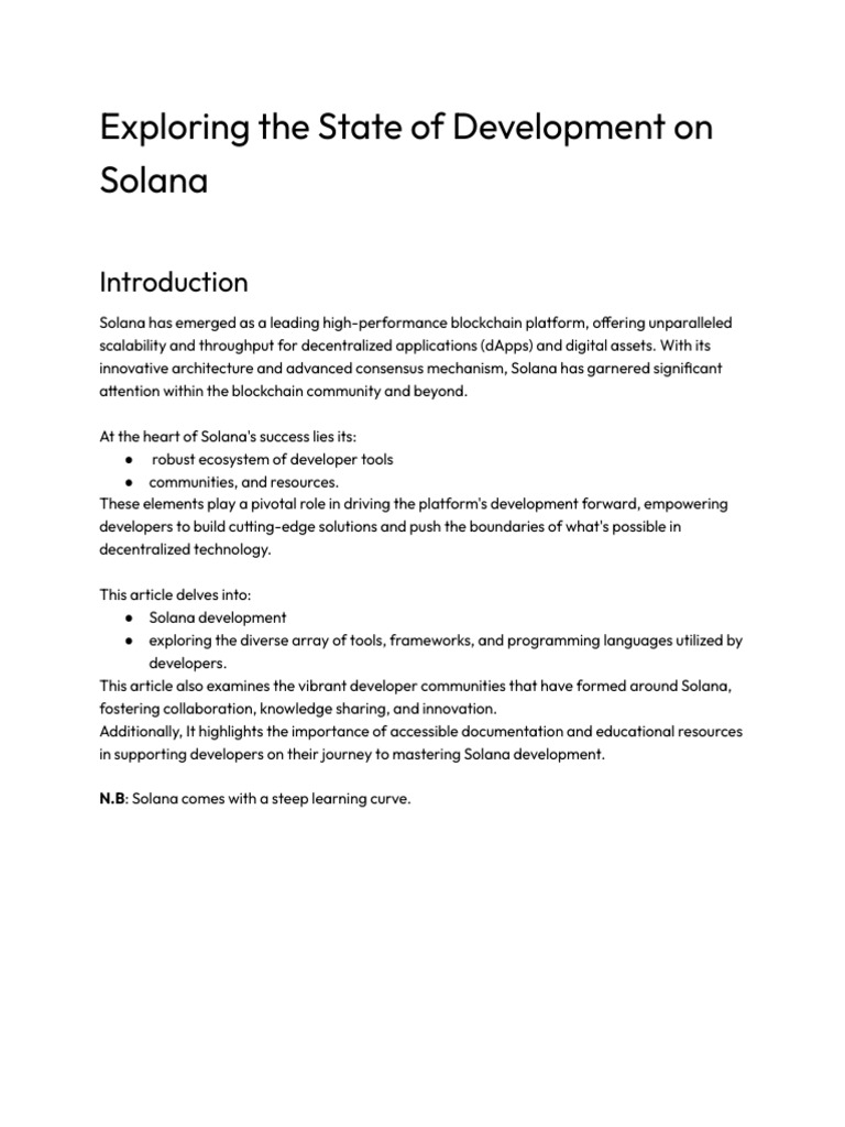 Development On Solana | Download Free PDF | Command Line Interface | Computer Programming