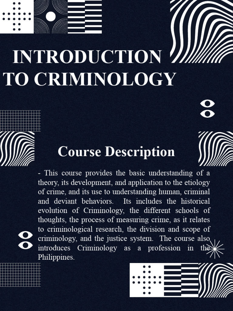 INTRODUCTION-TO-CRIMINOLOGY | PDF | Criminology | Crimes