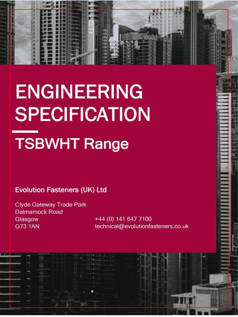TSBWHT Engineering Specification Rev. 3.0 | PDF | Strength Of Materials ...