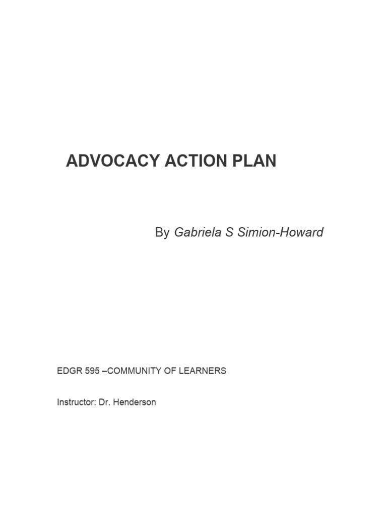 Advocacy Plan | Download Free PDF | Teachers | Learning