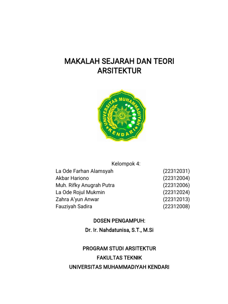 Makalah Kelompok 4 Sejarah Dan Teori Arsitektur-1 | PDF