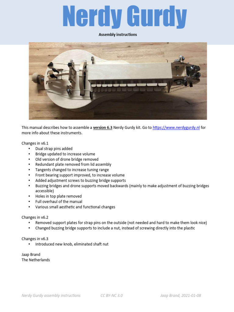 2022 - Nerdy Gurdy Assembly Instructions - Kit v6.3.1 | Download Free ...