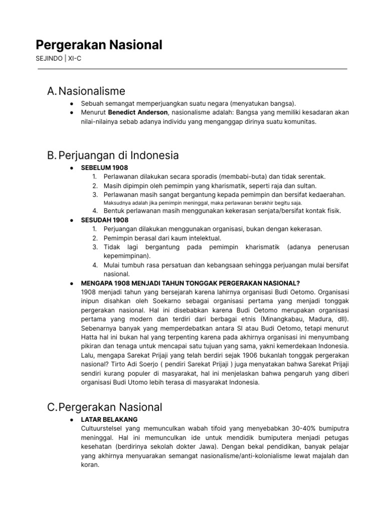 Sejarah Pergerakan Nasional Indonesia | PDF