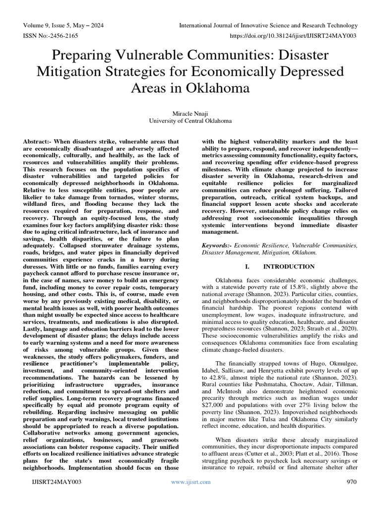 Preparing Vulnerable Communities: Disaster Mitigation Strategies For ...