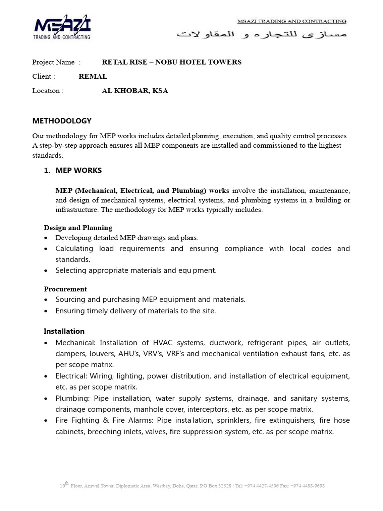 28.05.2024-MEP Methodology | PDF | Building Information Modeling