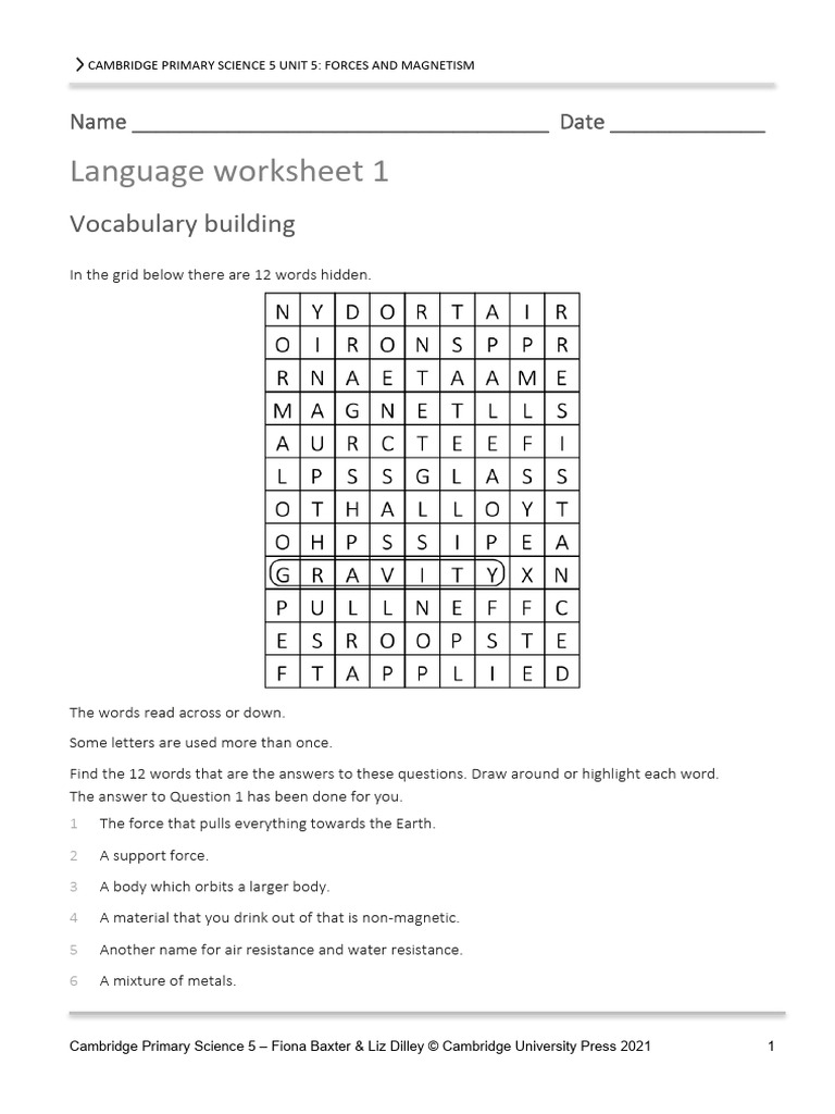 Forces and Magnetism Worksheets | PDF | Force | Magnetism
