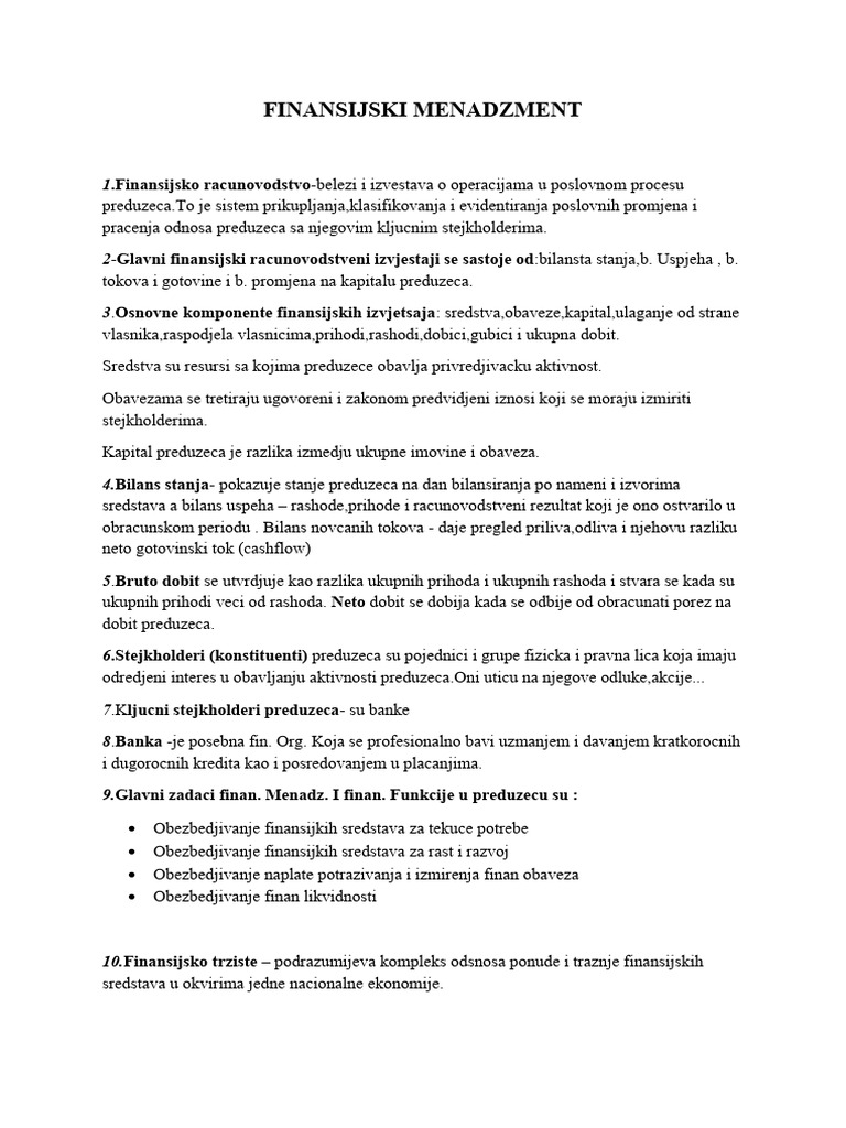 Fin Menadzment | PDF