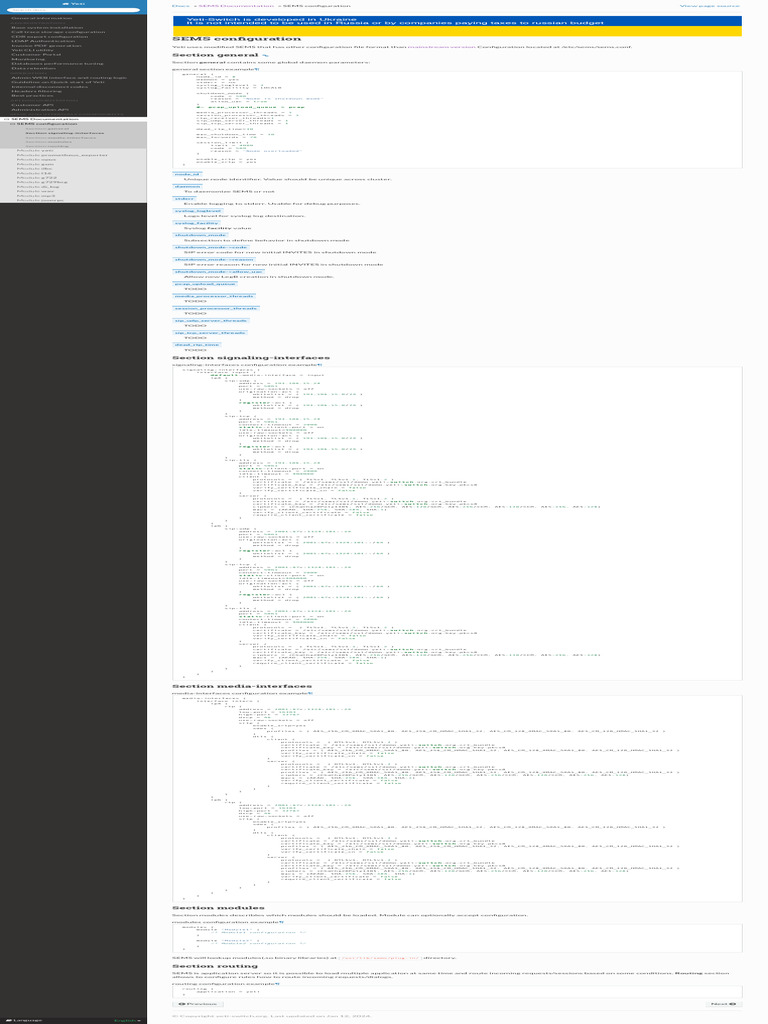 SEMS Configuration - Yeti Documentation | PDF | Transport Layer Security | Internet Protocols
