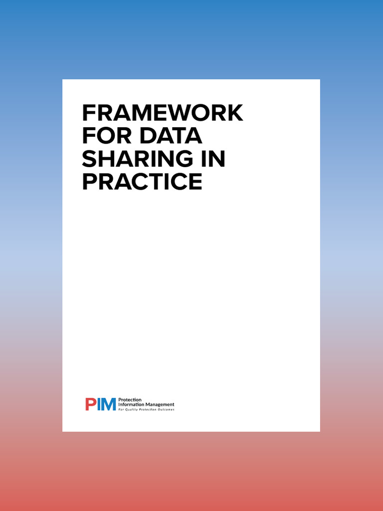 Data Sharing Framework For Humanitarian Action Pdf Risk Information