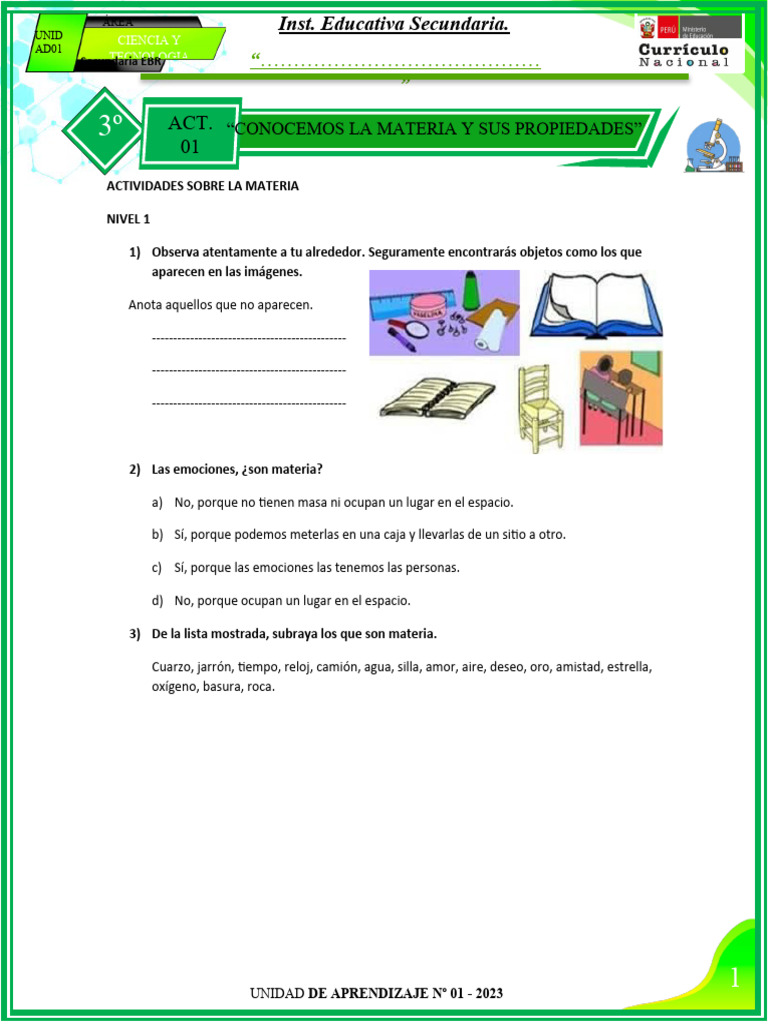 3º Refuerzo Act 1 U1 | PDF | Importar