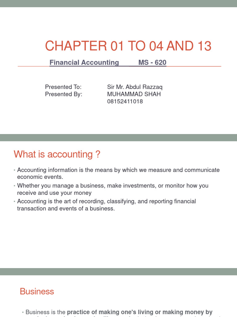 Presentation 250524 | PDF | Debits And Credits | Expense