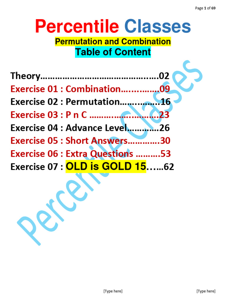 Permutation Combination 2024 | Download Free PDF | Mathematics | Mathematical Concepts