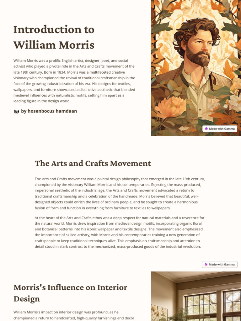 Introduction To William Morris | Download Free PDF | Arts And Crafts Movement | William Morris