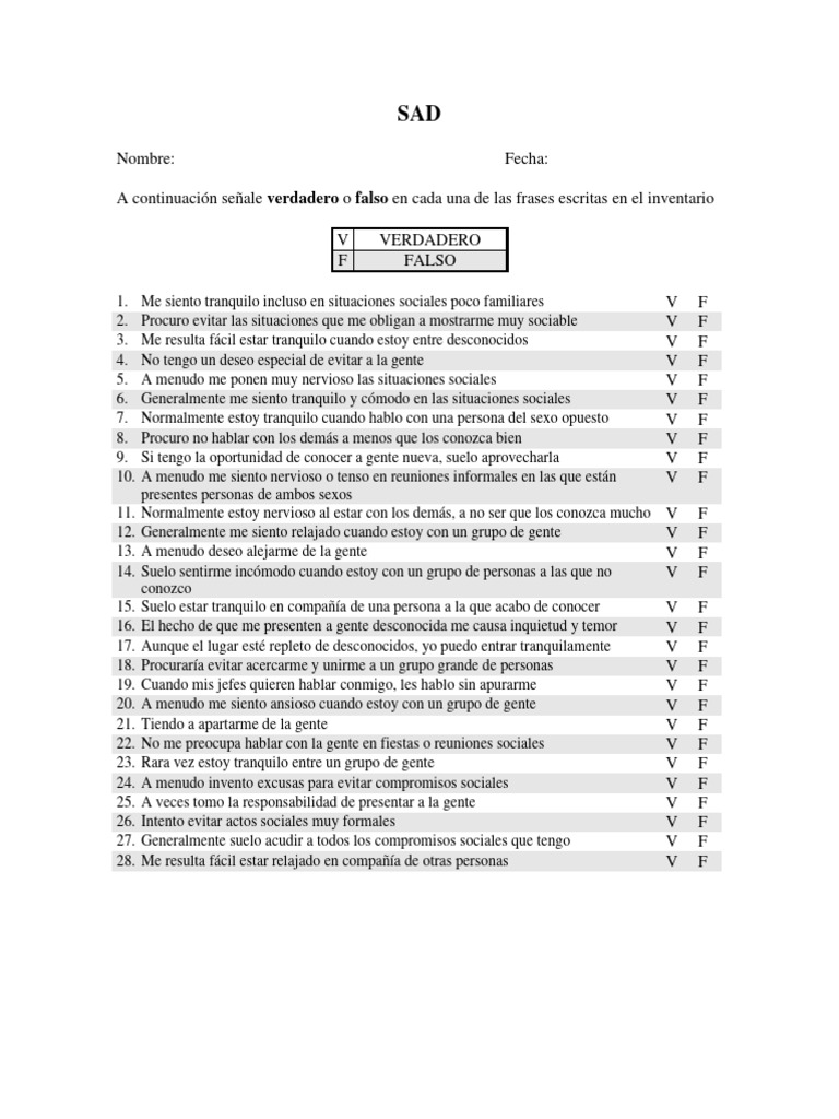 TEST SAD | PDF