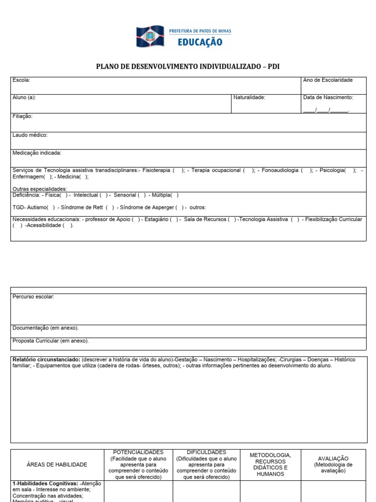 Modelo de Pdi 2024 | PDF