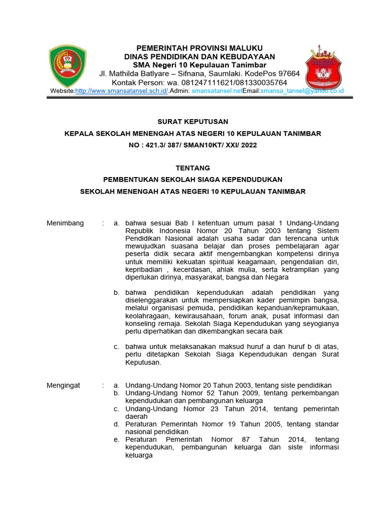 SK SSK Sman 10 | PDF