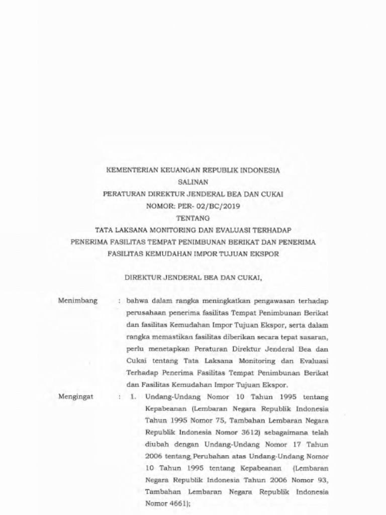 2019 - Per02bc - Monev Fasilitas TPB Dan KITE | PDF