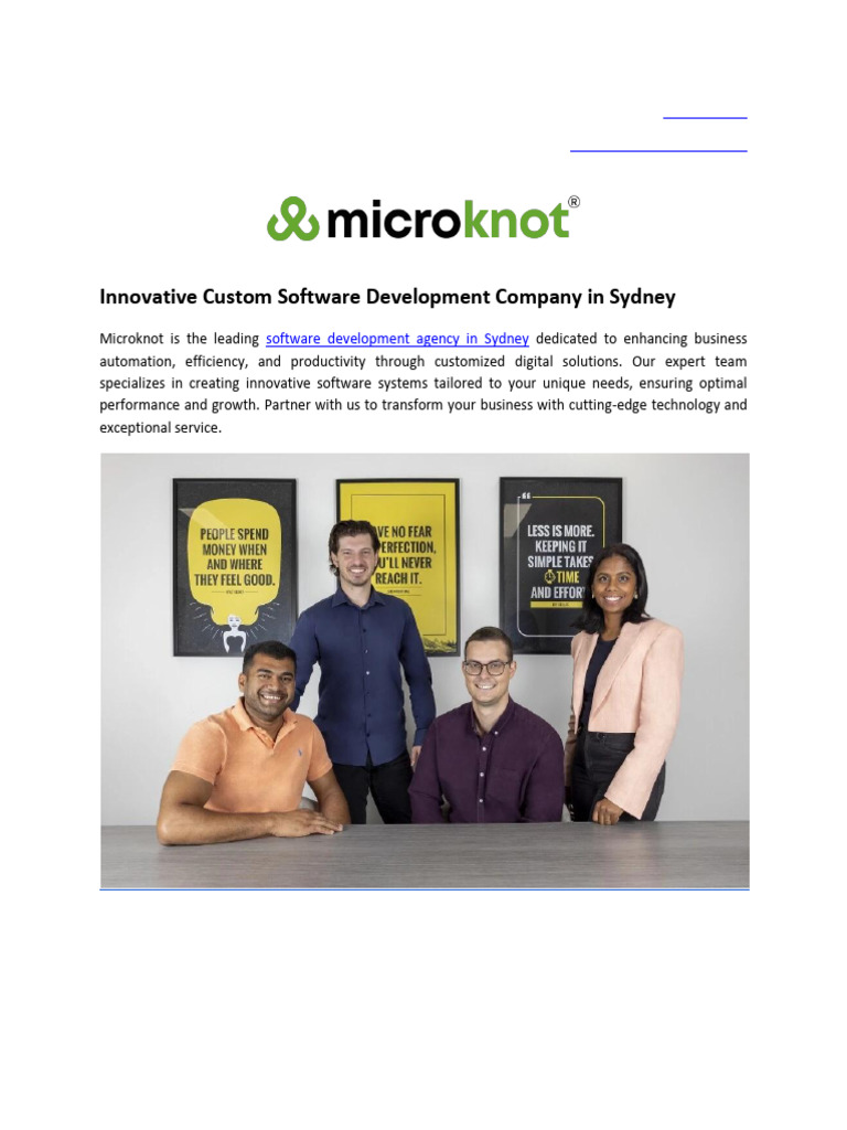 Microknot - Software Development Sydney | PDF | Web Development | Mobile App