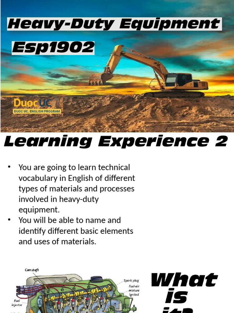 ESP HEAVY MACHINERY LEARNING EXP 2-1 - Tagged | PDF | Composite ...