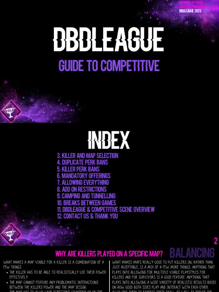 DBD Competitive Guide V1.0 | PDF