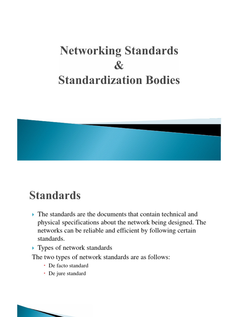 4-Network Standards and Standardization Bodies-19-12-2022 | Download Free PDF | Standardization ...