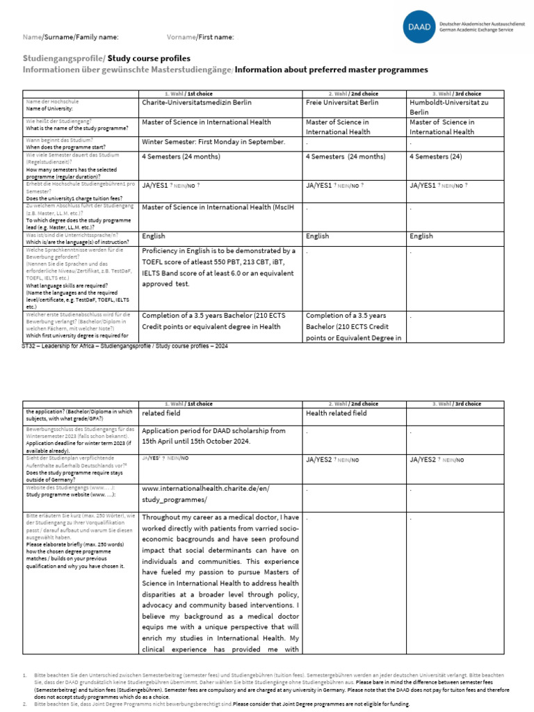 DAAD information | PDF