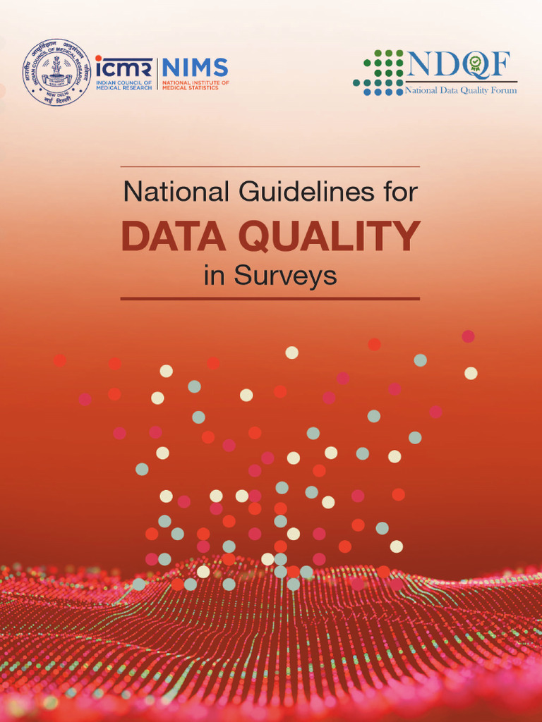 National Guidelines For DATA QUALITY in Surveys | PDF | Survey Methodology | Sampling (Statistics)