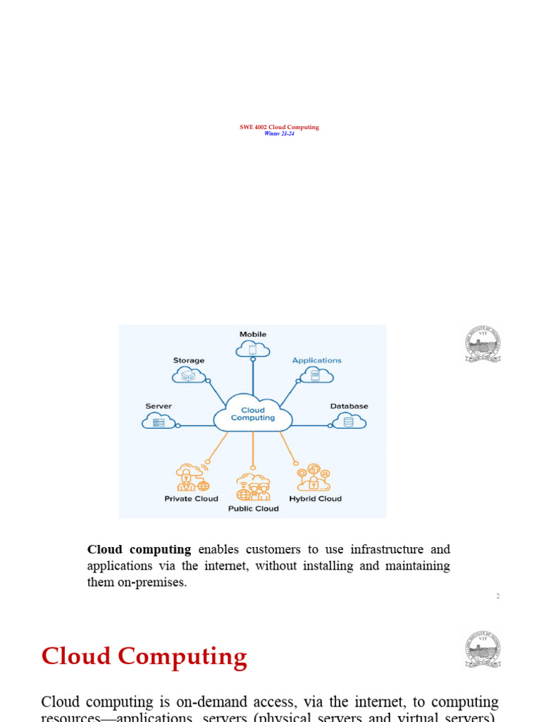 2-Recent Trends in Computing-04-01-2024 | PDF | Cloud Computing | Grid Computing