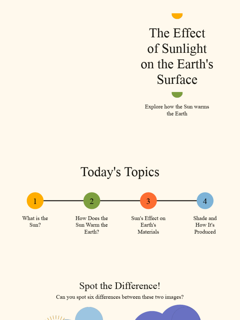 The Effect of Sunlight On Earth's Surface Education Presentation in ...