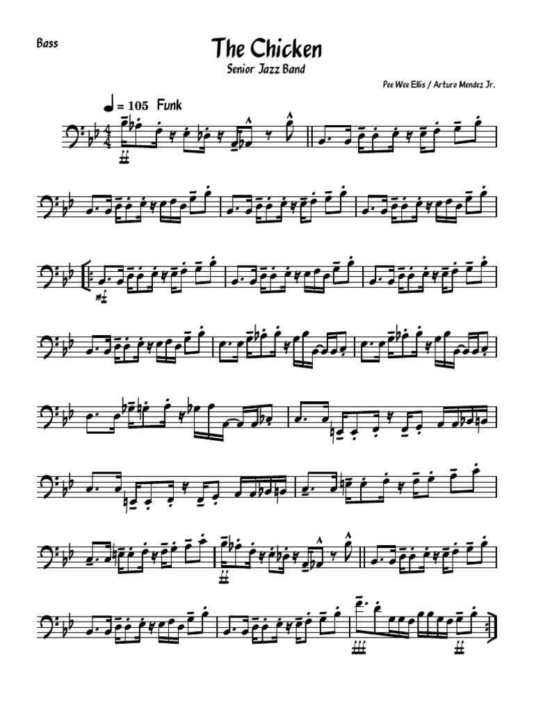 The_Chicken__Pee_Wee_Ellis_The_Chicken-Bass | PDF | Popular Music ...