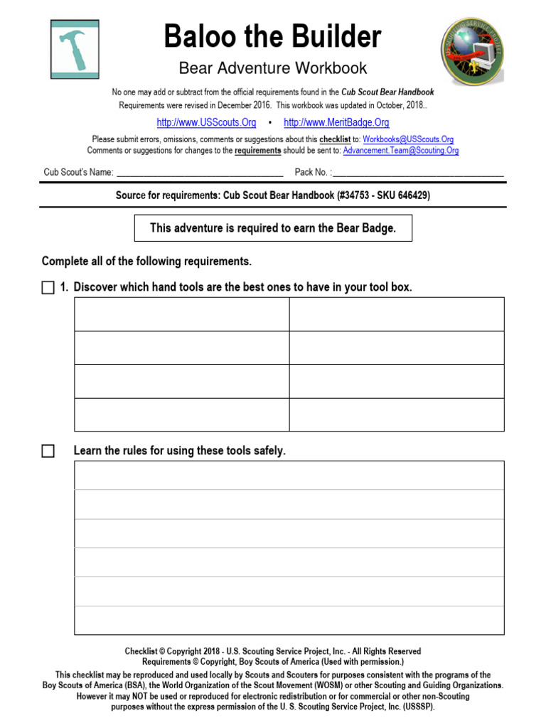 Baloo-the-Builder | Download Free PDF | Boy Scouts Of America | Outdoor ...