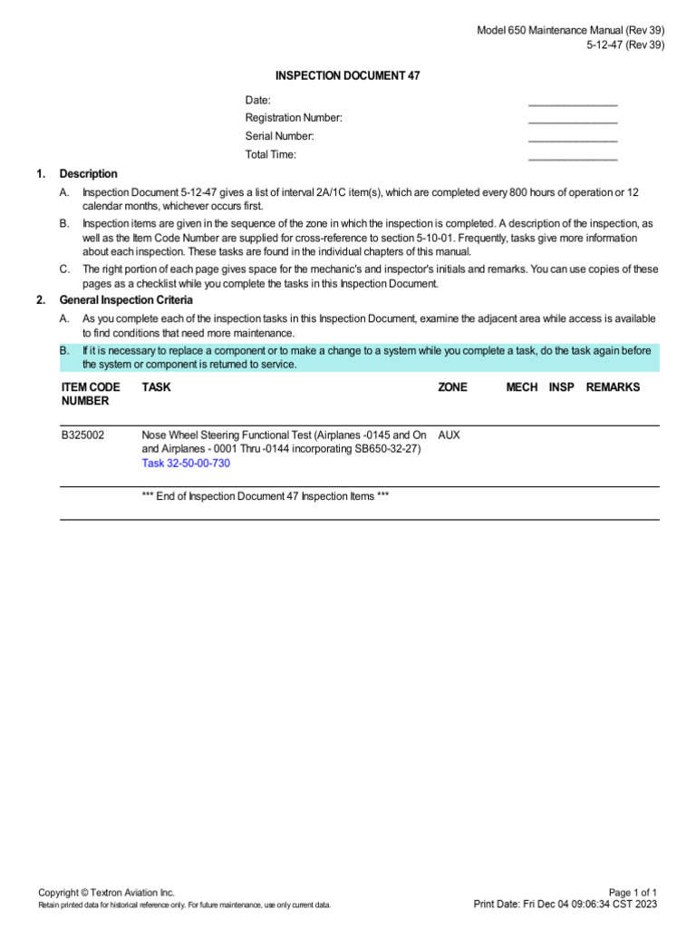5-12-47 - Inspection Document 47 | PDF | Computing