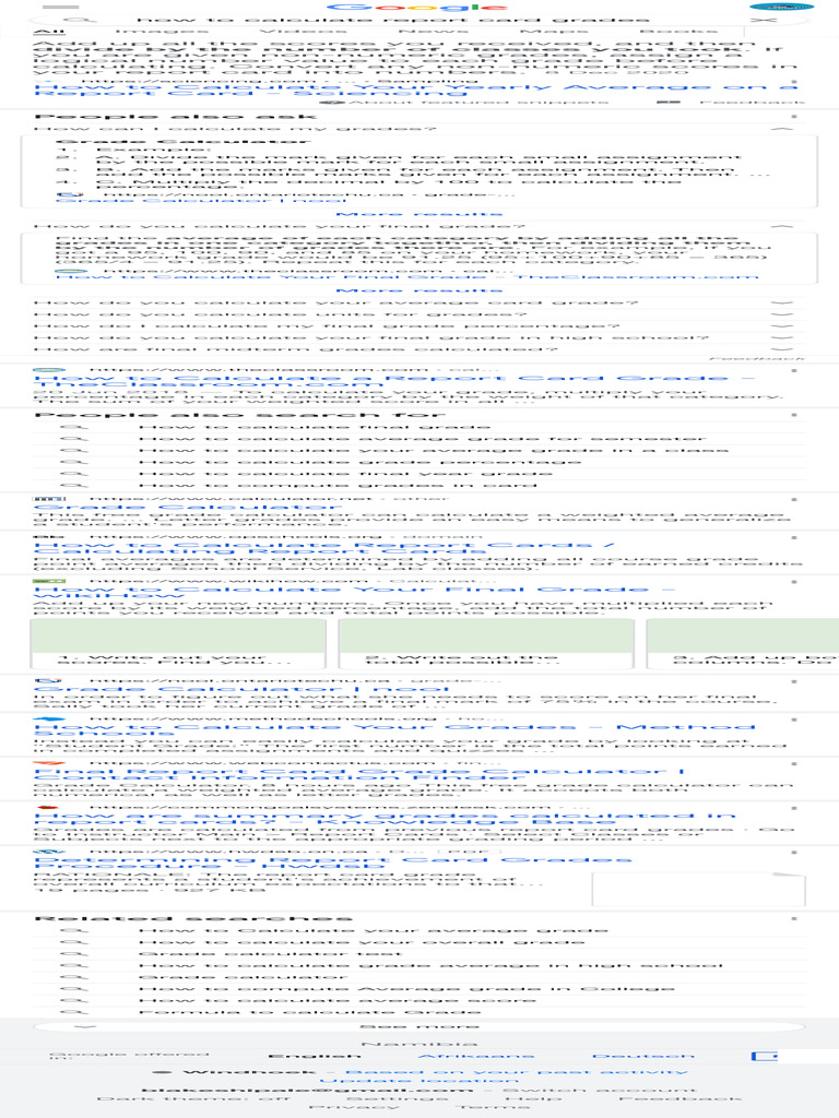 How To Calculate Report Card Grades - Google Search | PDF | Mathematics