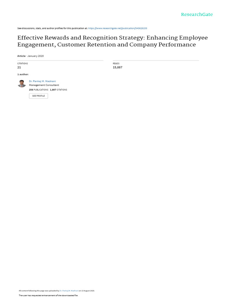 World at Work 10 | PDF | Employee Retention | Motivation