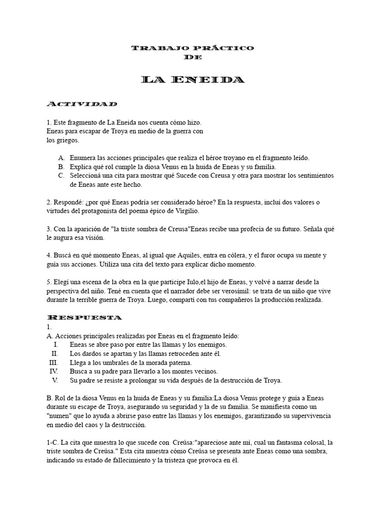 T. P - La Eneida | PDF | Eneas | Eneida