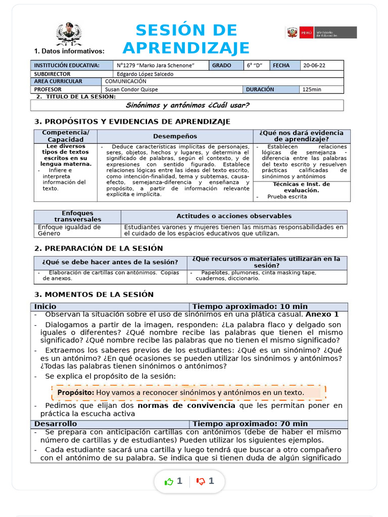 Sinónimos y Antónimos en Contexto | PDF | Diccionario | Aprendizaje