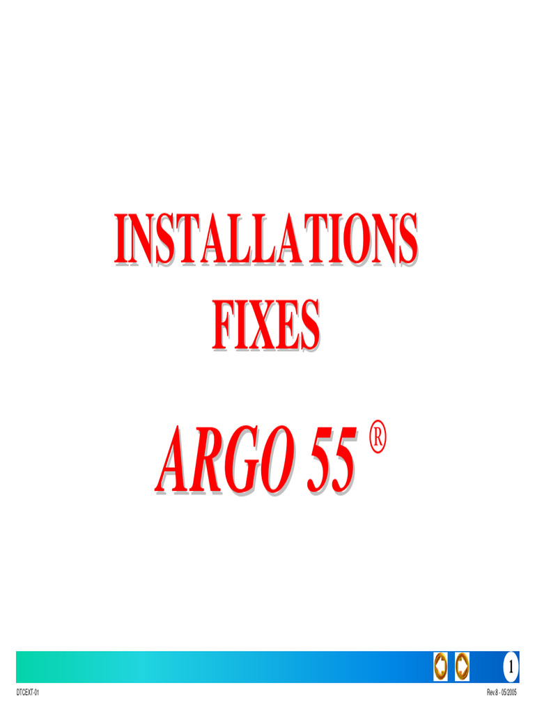 Installations ARGO 55-R8 | PDF | Soupape | Génie hydraulique