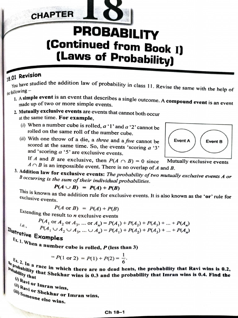 CH 18 Probability | Download Free PDF | Probability | Probability Theory CH 18 Probability | Download Free PDF | Probability | Probability Theory