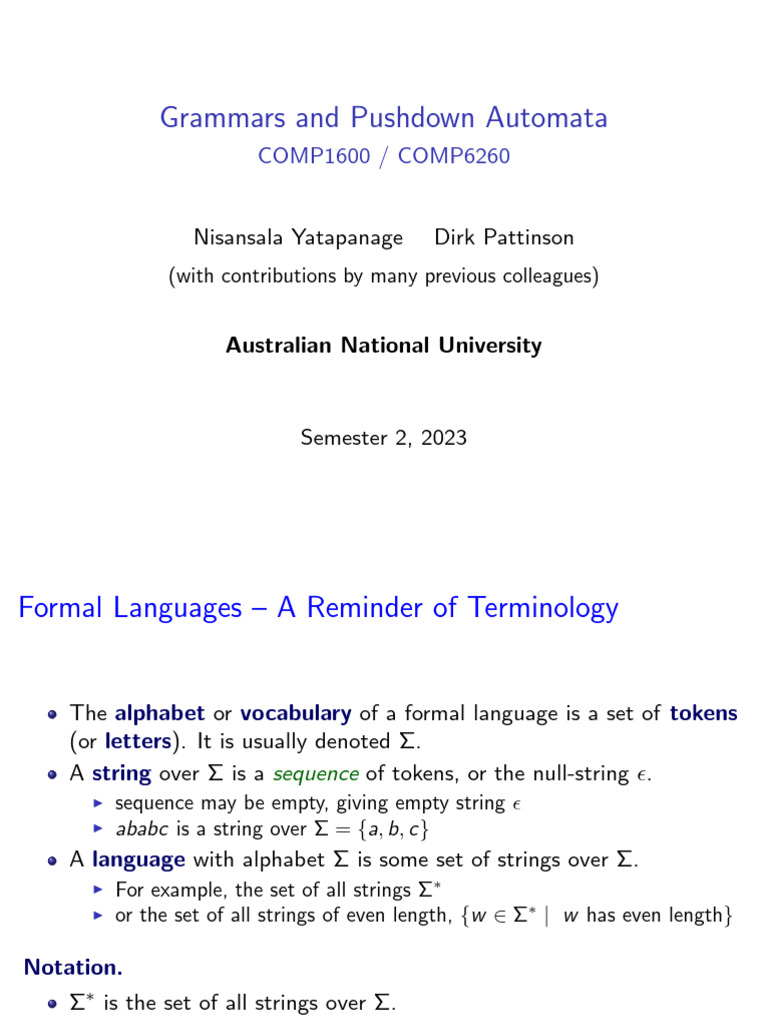 09 CFL | PDF | Syntax (Logic) | Formalism (Deductive)