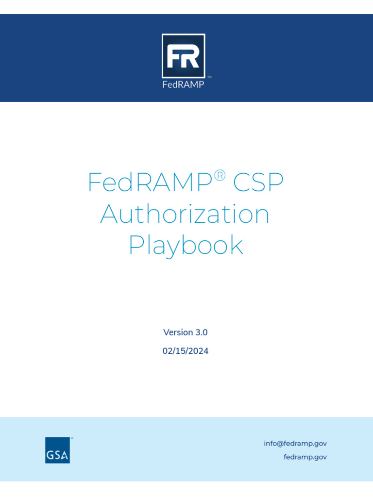 CSP_Authorization_Playbook | PDF | Cloud Computing | Request For Proposal