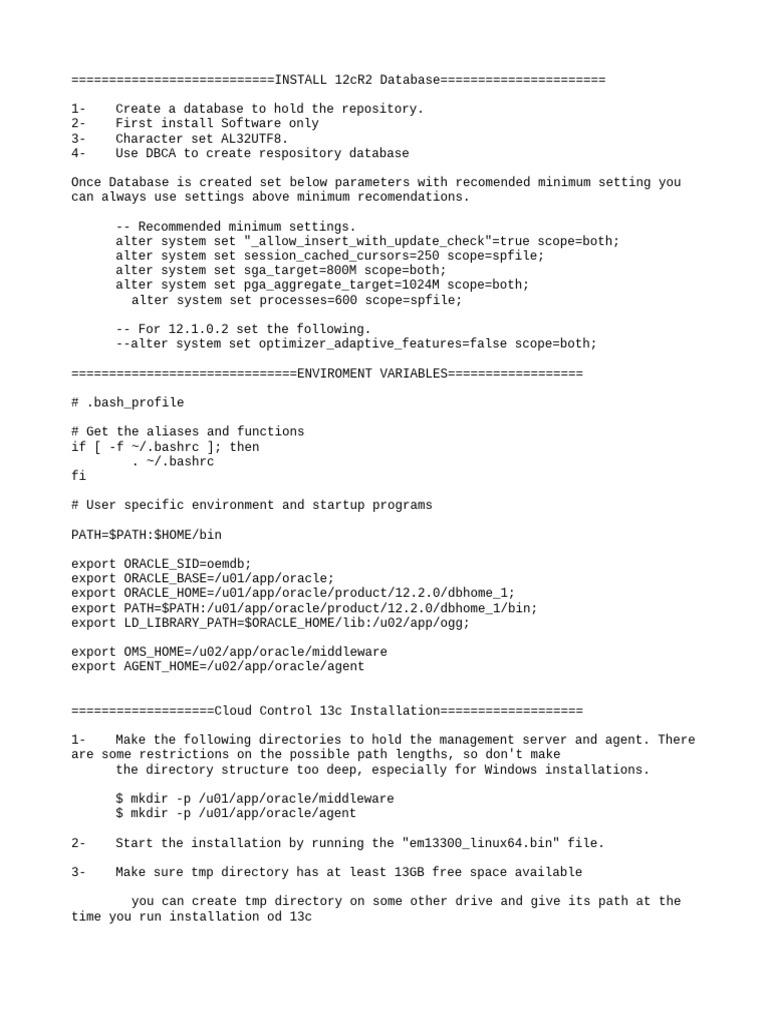 13-EM Installation Steps | PDF | Oracle Corporation | Software Repository