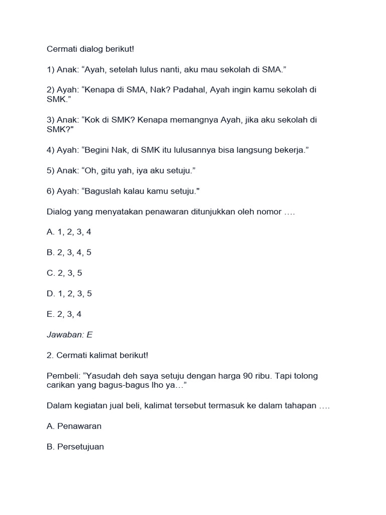 Struktur Isi Negosiasi dalam Dialog | PDF | Griya & Taman