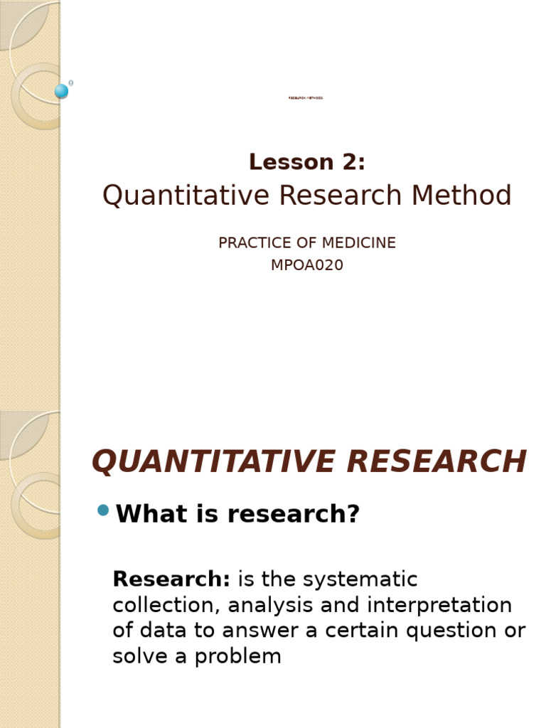 Quantitative Research Method 2022 | PDF | Quantitative Research ...
