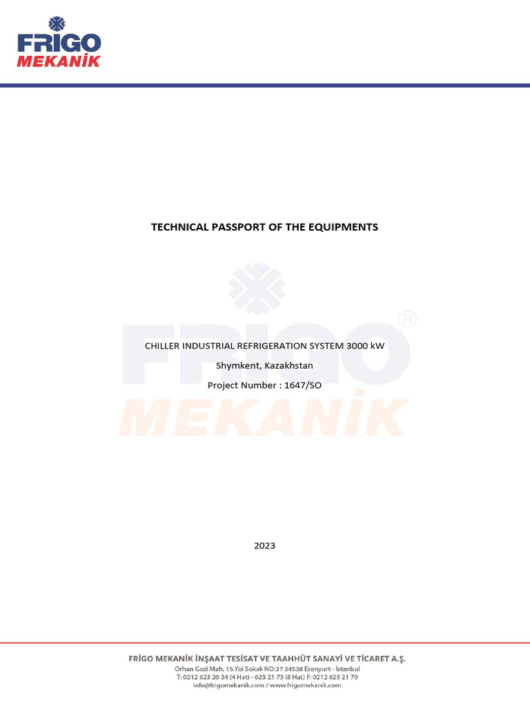 1647 - Technical Passport of Equipments | PDF | Safety | Pump