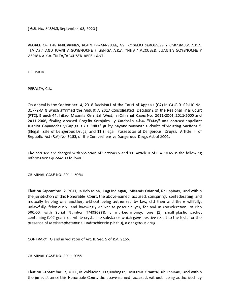 case 1 | PDF | Acquittal | Arrest