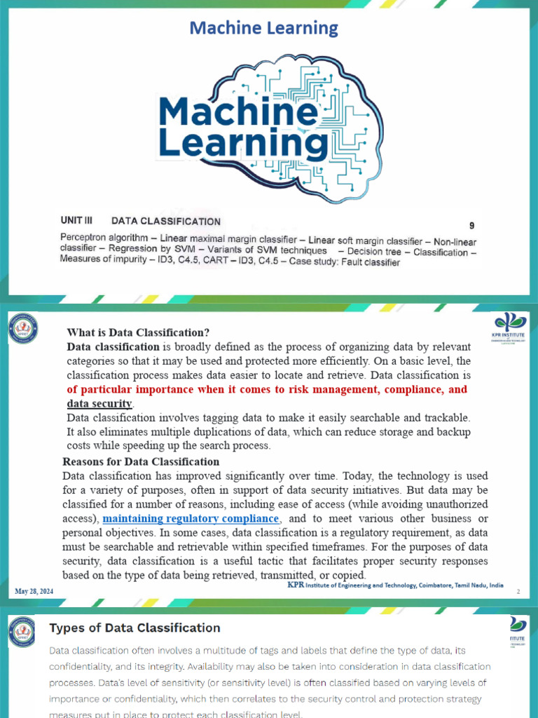 Unit 3 | PDF | Support Vector Machine | Machine Learning