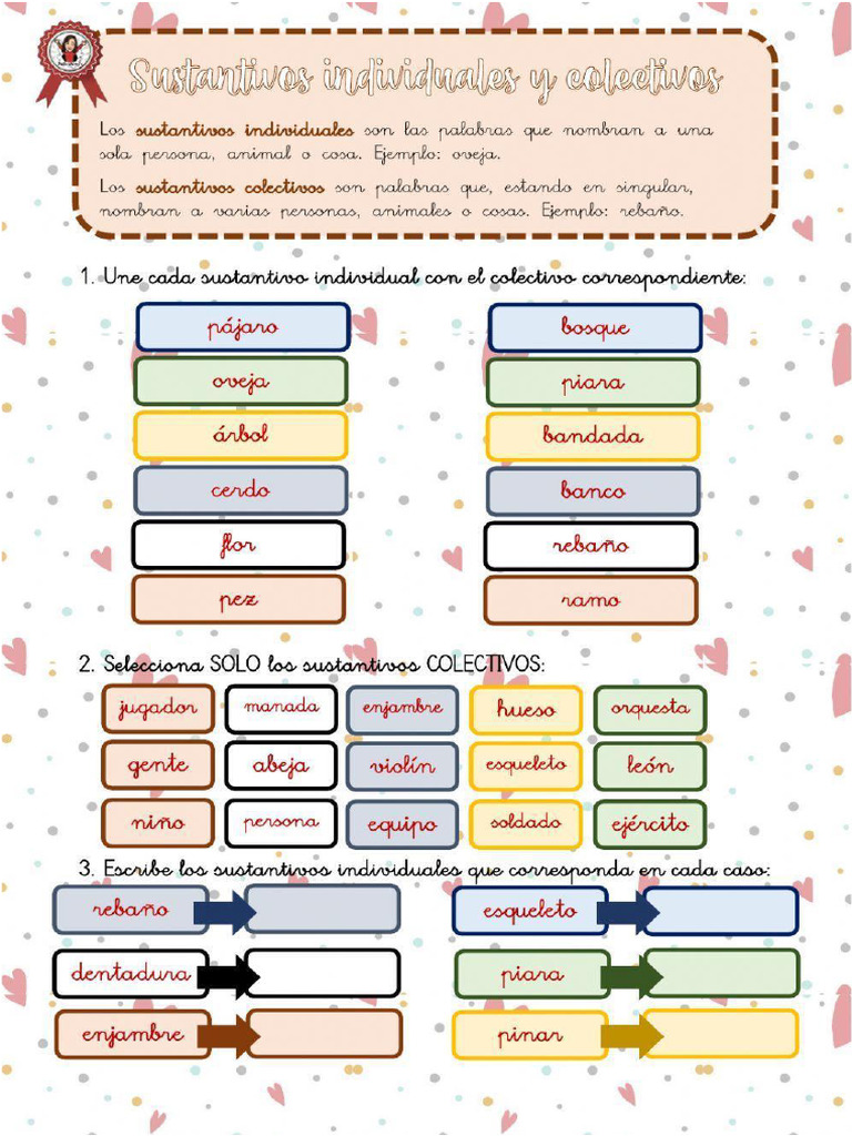 Sustantivos Individuales y Colectivos | PDF
