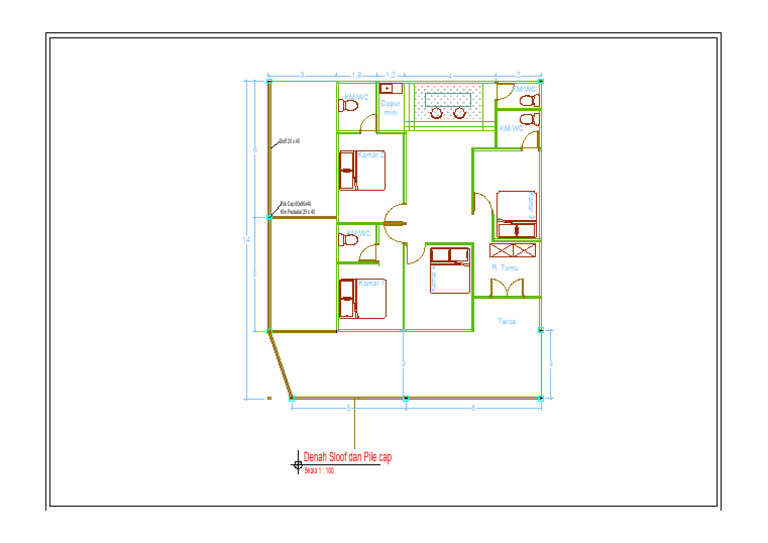 Denah Sloff Dan Pile Cap | PDF