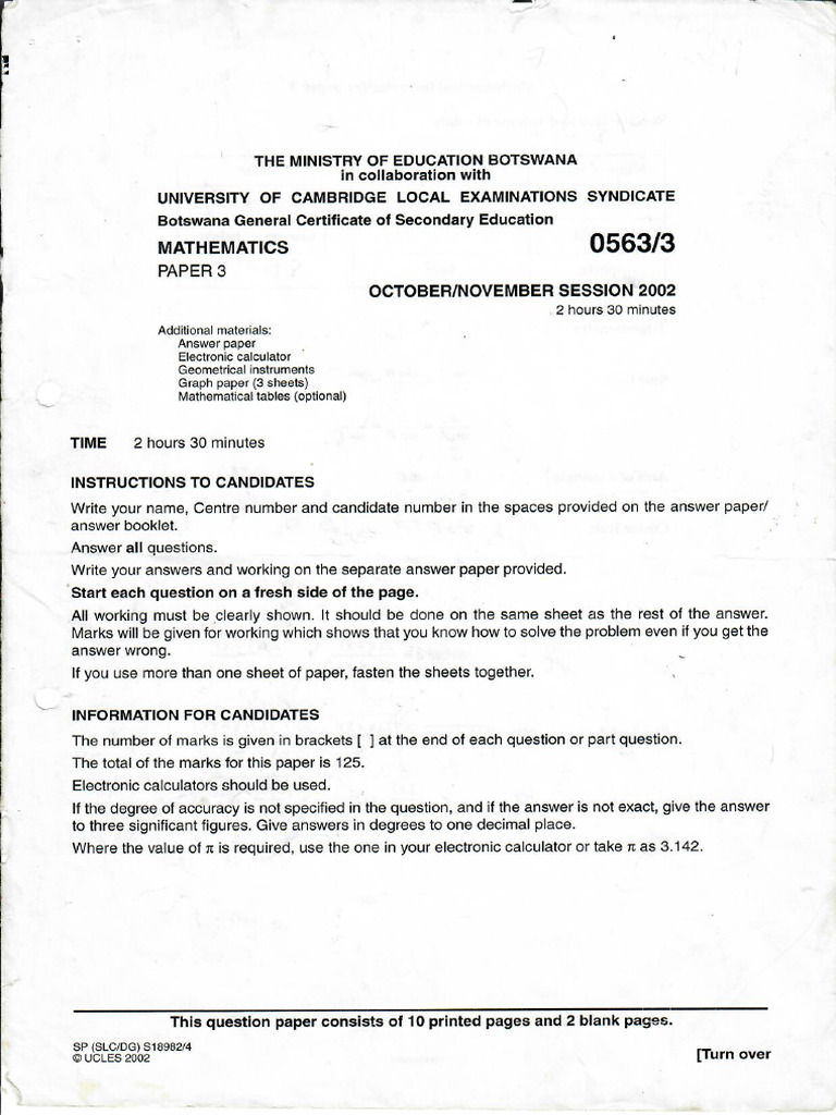 2002 Paper 3 | PDF